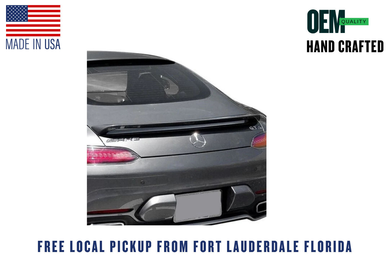 2015-2020 Mercedes AMG GT Linea Tesoro Style Rear Wing Spoiler ...
